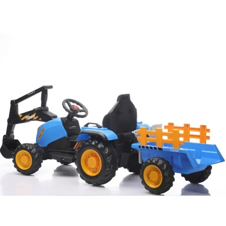 Traktor sa prikolicom i pokretnom kašikom Plavi ( 13707 )