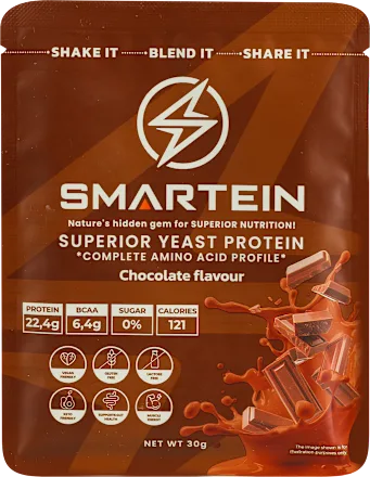 SMARTEIN
Dodatak ishrani na bazi proteina iz kvasca i vitamina D i B12, ukus čokolada, sa zaslađivačem, 30 g
Dodatak ishrani