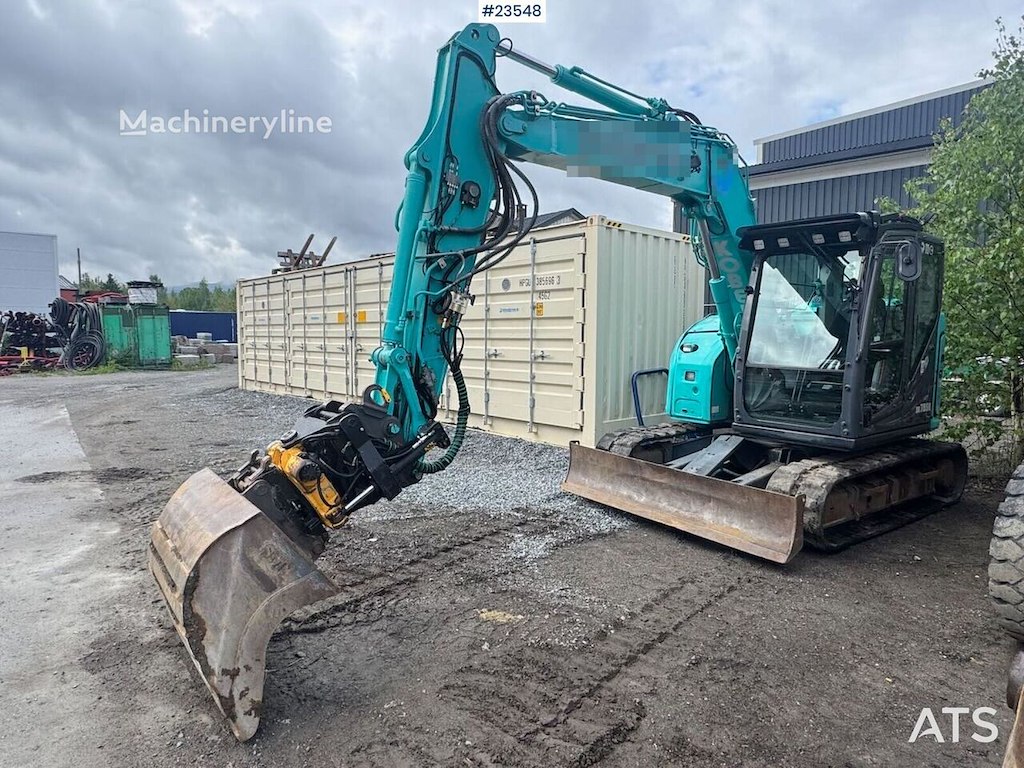 Kobelco SK75SR-7 Gravemaskin m/ tilt og 2 skuffer midi bager