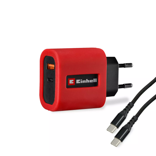 Einhell USB brzi punjač, 220V adapter, USB-C 65W, USB-A 18W