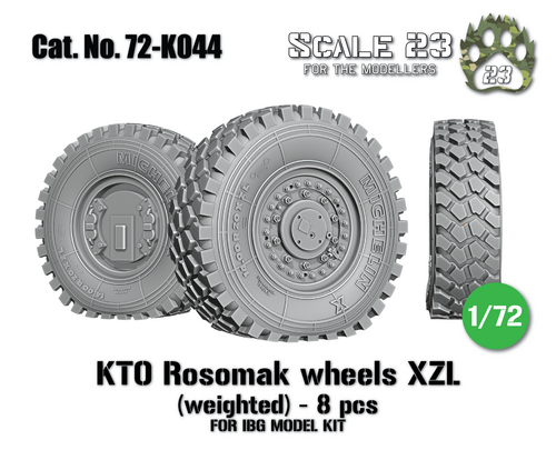 NEW! Scale23 72-K044 KTO Rosomak - Weighted Wheels XZL (8 pcs)