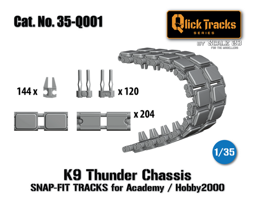 Scale23 35-Q001 K9 Thunder - Snap-Fit Tracks (for Academy and Hobby 2000 Kits)