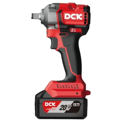 DCK KIW398EK akumulatorski udarni ključ bez četkica, sa 2x4.0Ah baterijama i punjačem, 20V, 1/2"