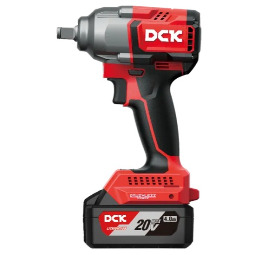 DCK KIW498EK akumulatorski udarni ključ bez četkica, sa 2x4.0Ah baterijama i punjačem, 20V, 1/2"