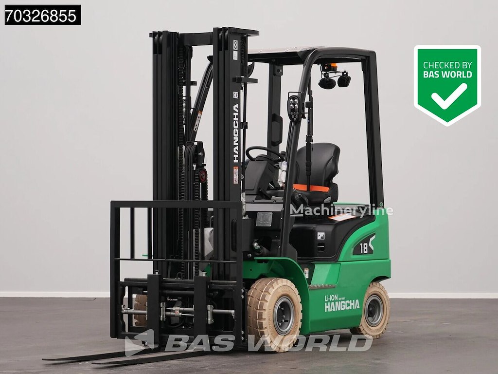 Novi Hangcha CPD18 Elektrostapler mit Lithium-Ionen-Akku – Triplex – Garantie električni viljuškar