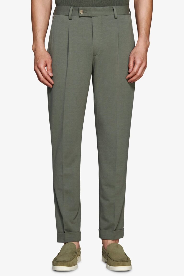 Zelene slim fit muške pantalone