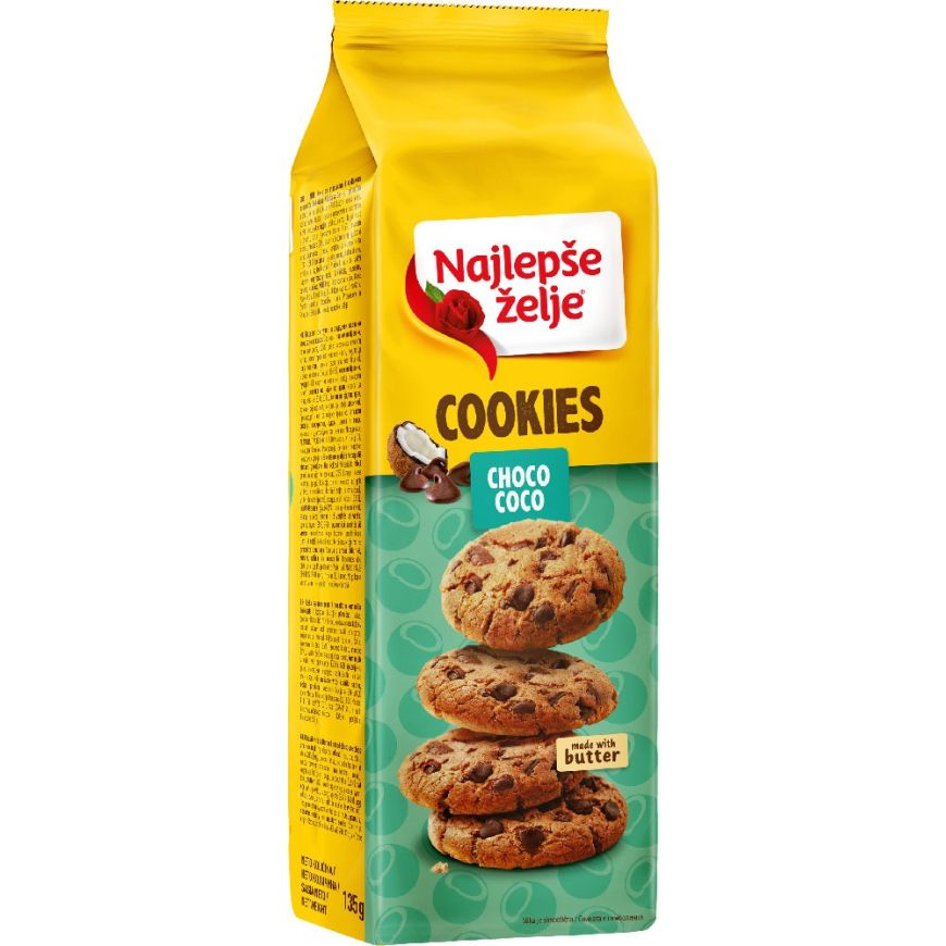 NŽ Cookies čokolada kokos 135g