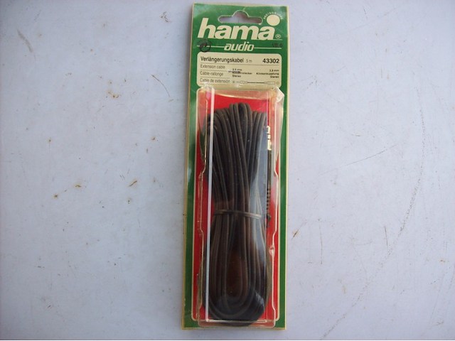 hama audio 3.5 mm produzni kabal 5 metara,nov