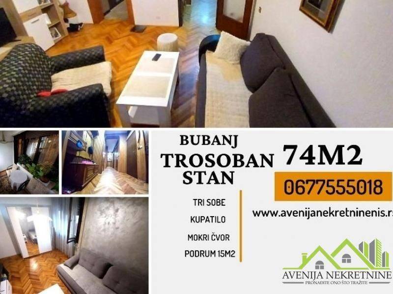 Trosobni stan drugi sprat, Bubanj - Pasi Poljana - Lalinac, Niš