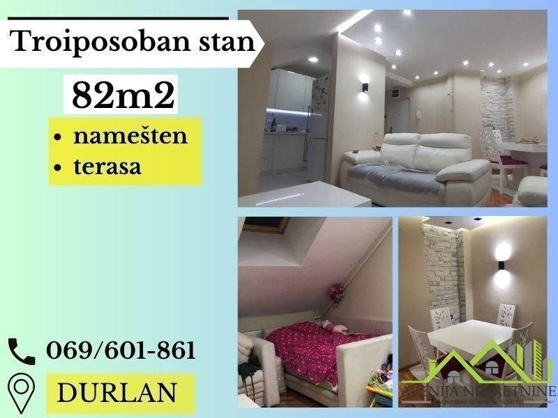 Trosobni stan peti sprat, Durlan - Beverli Hils - Jagodin mala, Niš