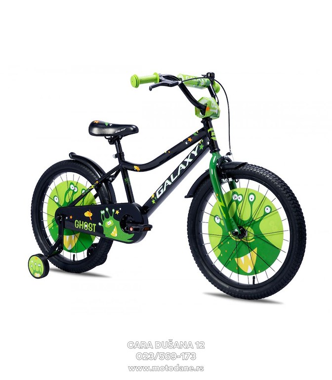 Bicikl dečiji GALAXY GHOST 20 crna zelena