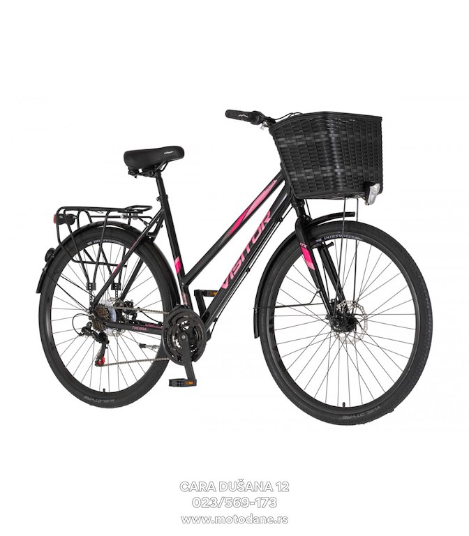 Bicikl Visitor CRX City 28 crno roze perla