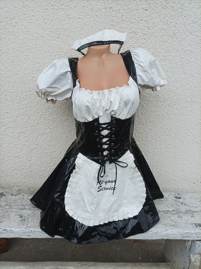 PVC/Latex French Maid Fetish Kostim M