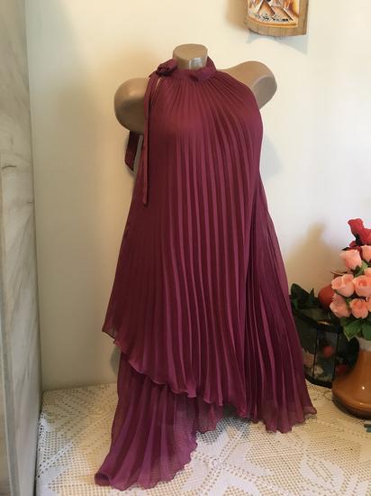 Lady tamno roze plisirana haljina S/M