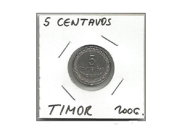 d2 Timor Leste East Timor 5 centavos 2006.