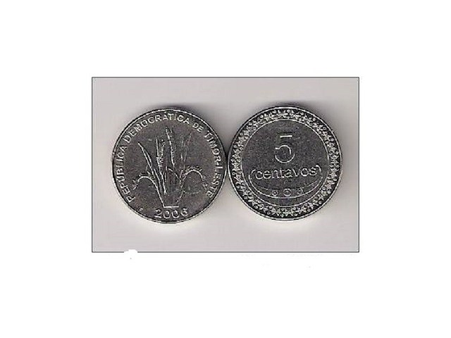 Timor Leste East Timor 5 centavos 2006.