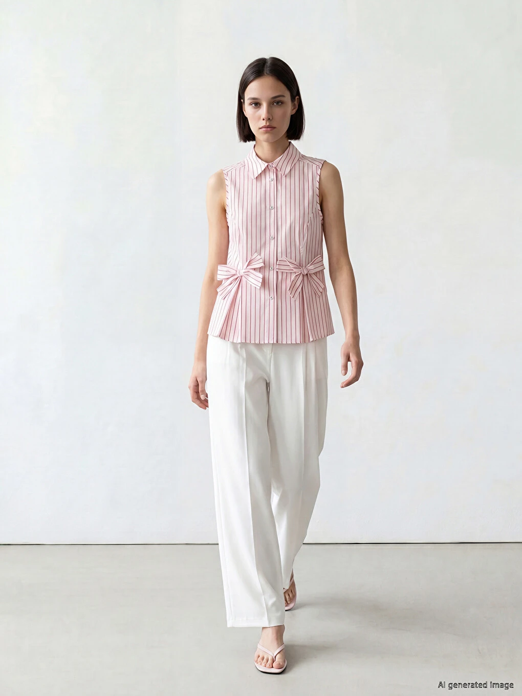 LCW Comfort Prugasta Bluza Sa Kragnom I Mašnom