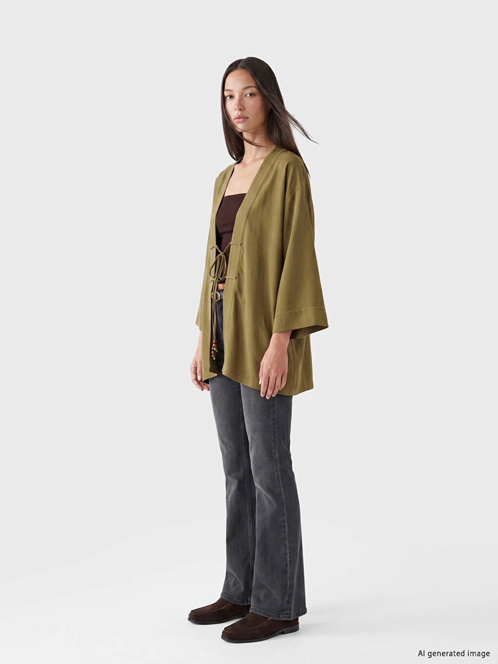 LCW EVERYDAY Oversize Kimono Od Mešavine Lana Za Žene