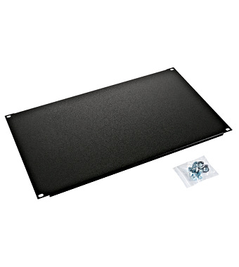 19"Slepi panel 6HU,montaža vijcima,crni
RAL9005 (crna)