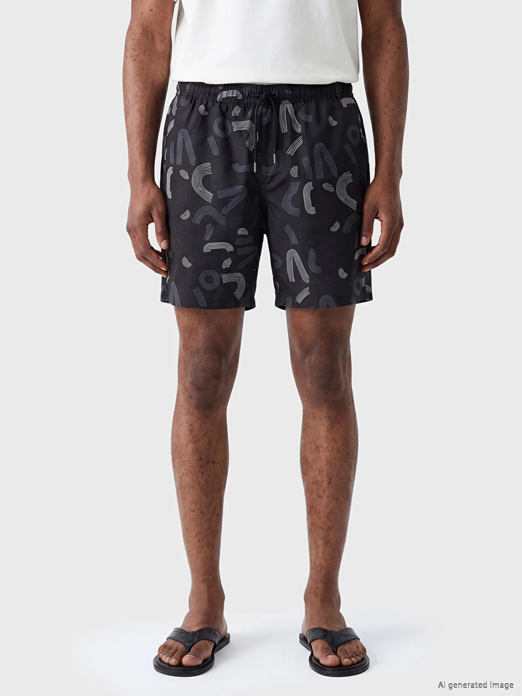 LCW SWIMWEAR Crna Šorts Za Kupanje Muškarac
