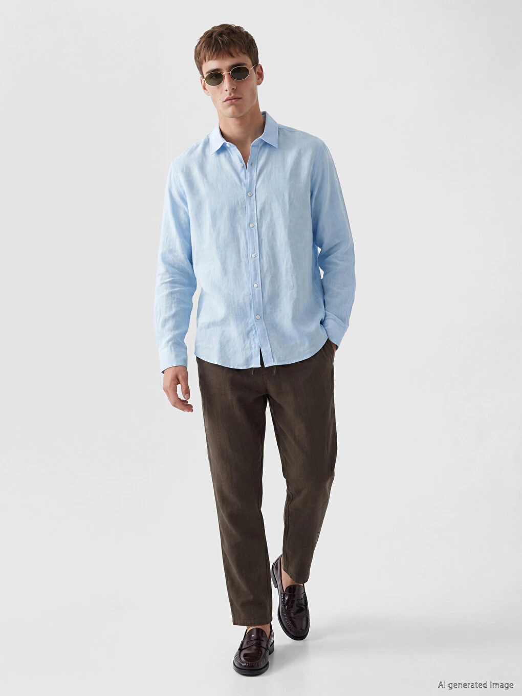 LCW Vision Regular Fit 100% Lanena Muška Košulja