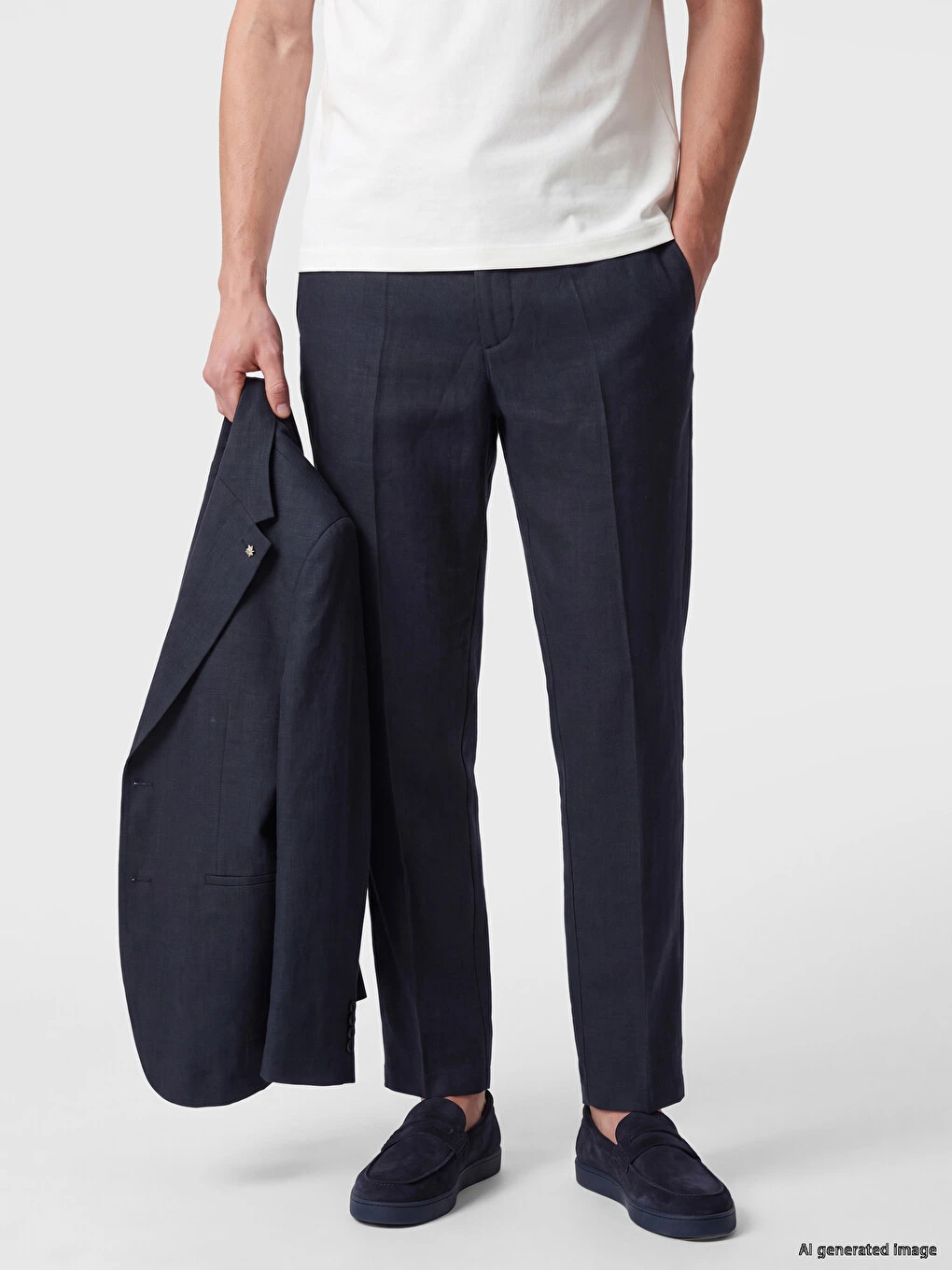SOUTHBLUE Regular Fit Muške Plisirane Pantalone