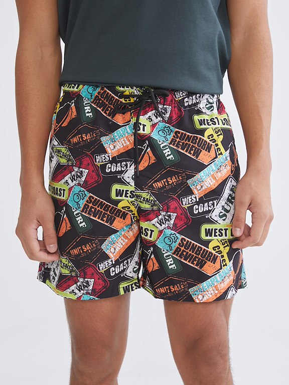 LCW SWIMWEAR Crna Šorts Za Kupanje Muškarac