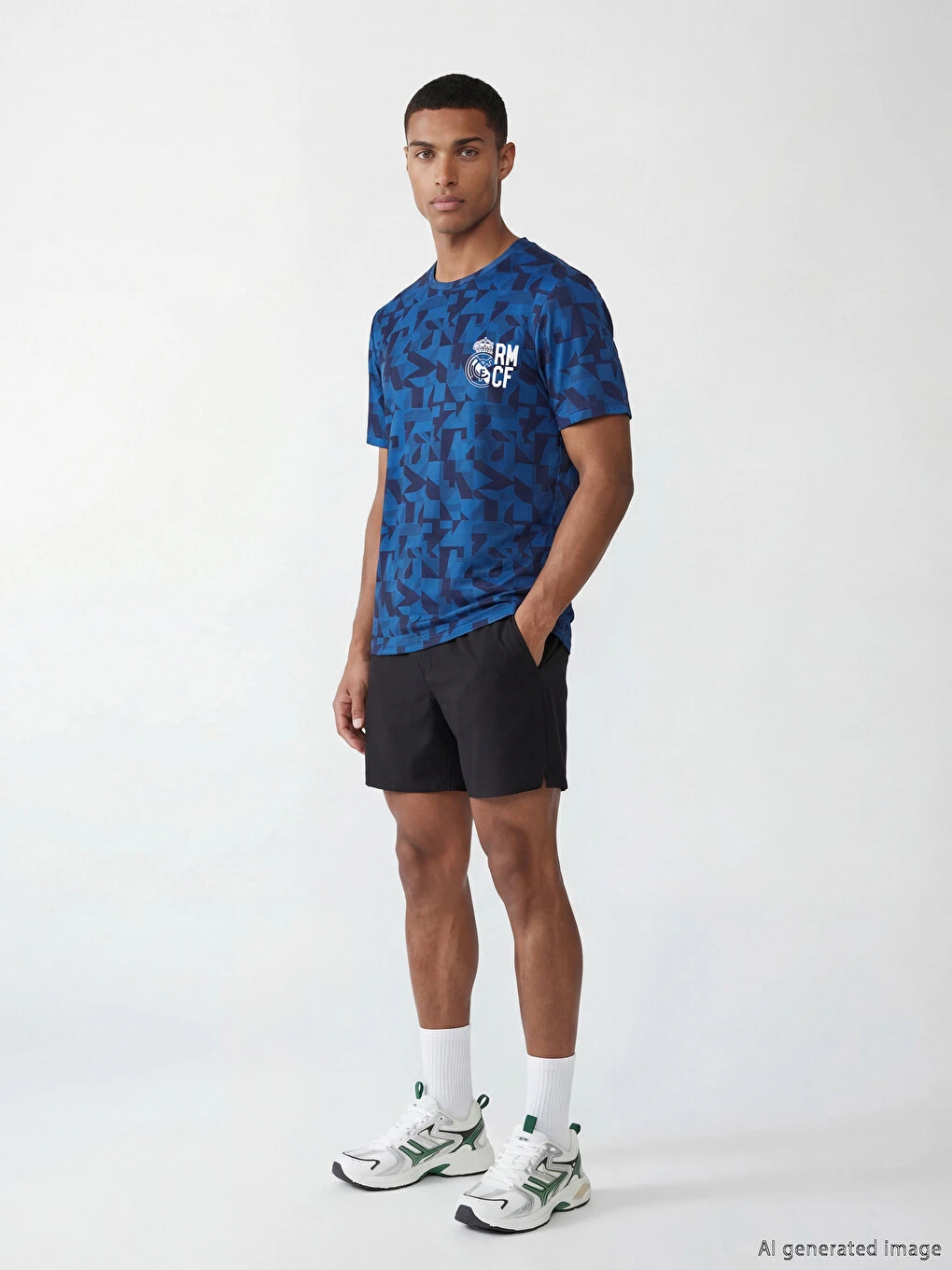 XSIDE ACTIVE Muška Sportska Majica Sa Štampom Real Madrid Okruglog Izreza
