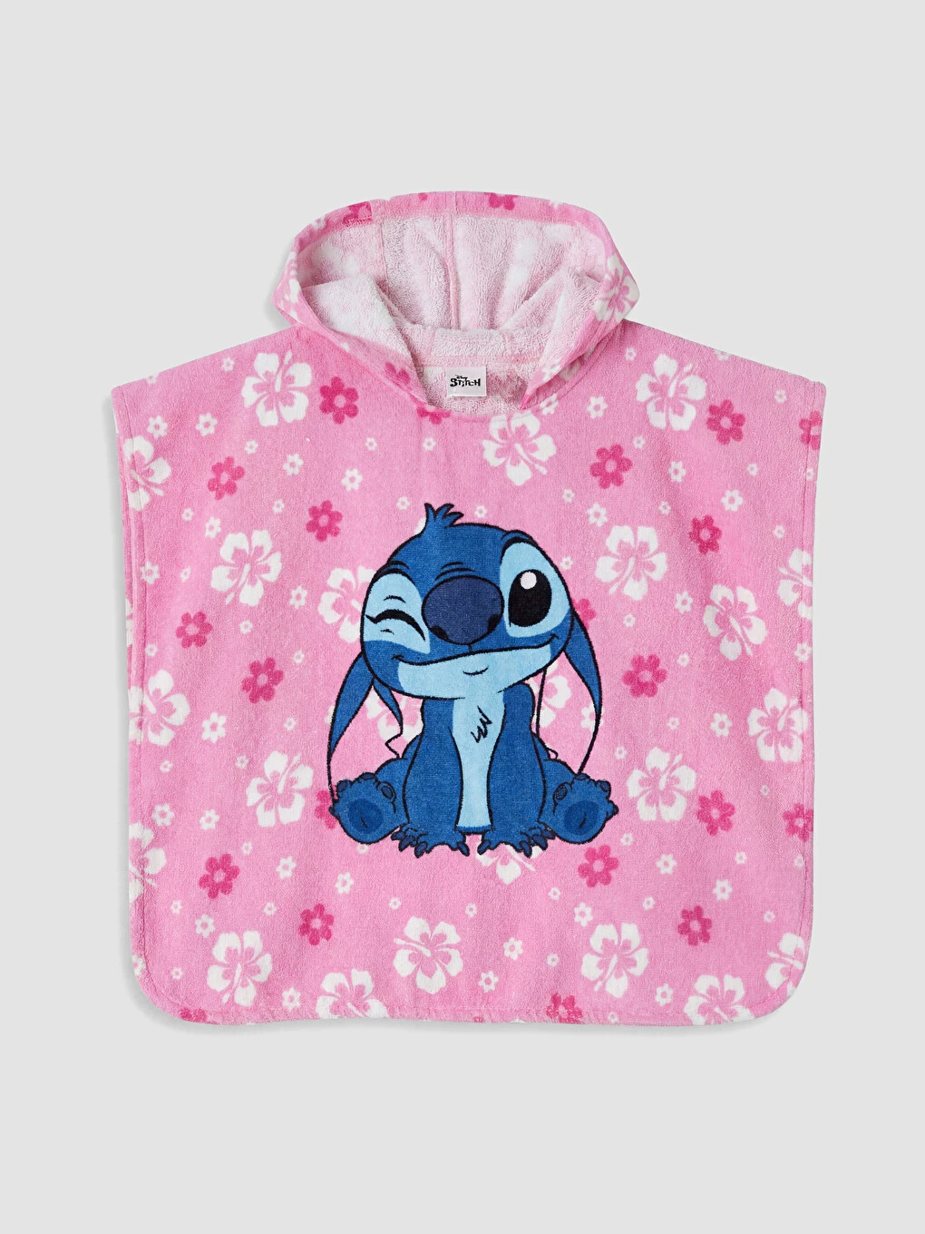 LCW baby Stitch Štampani Pamučni Devojački Peškir Pončo