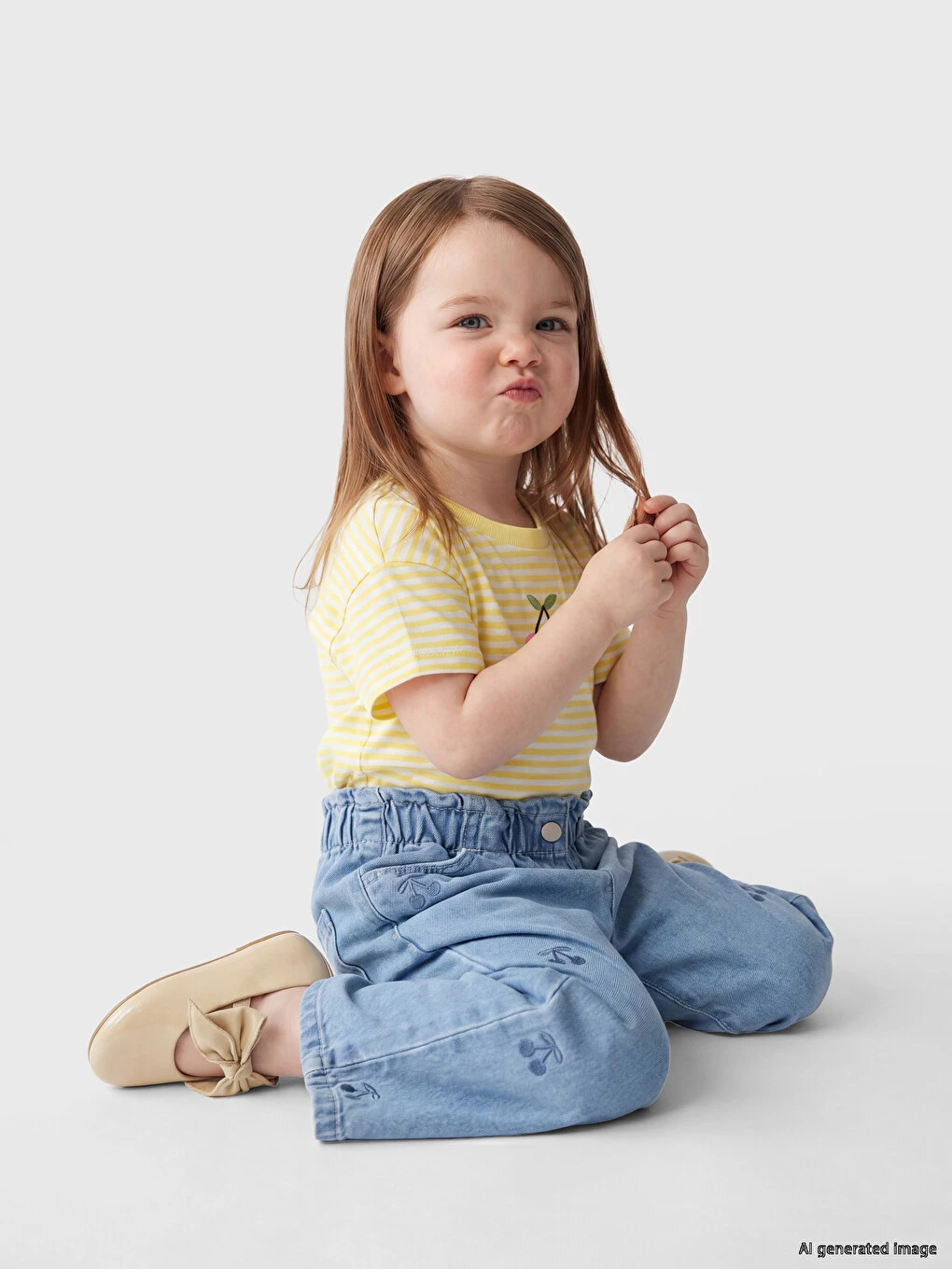 LCW baby Bebi Devojčice Vezeni Džins