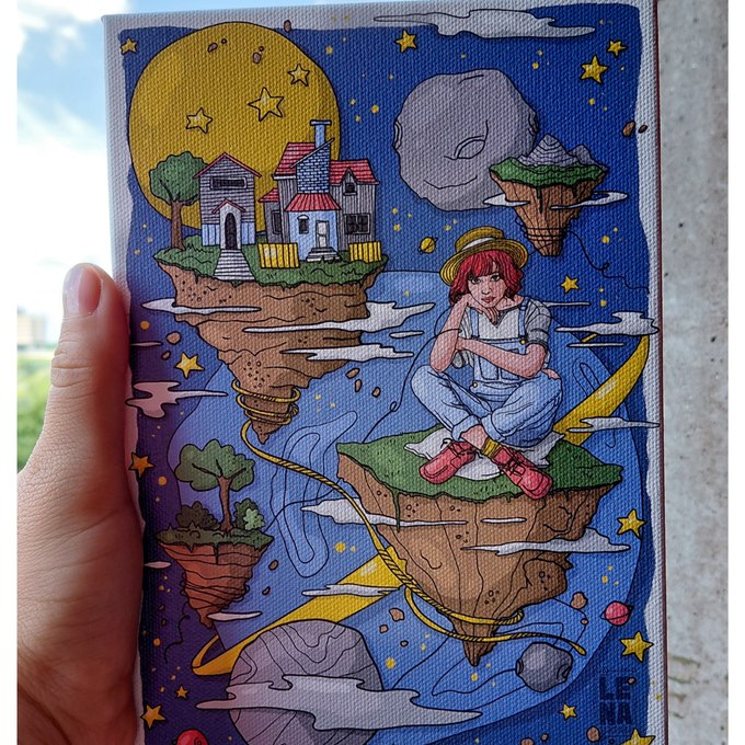 Ostrva u svemiru - umetnički print na platnu