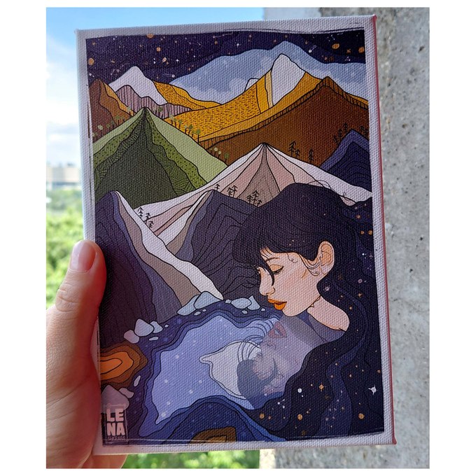 Majka priroda, print 3-umetnički print na platnu