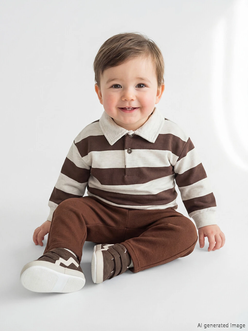 LCW baby Duks I Donji Deo Trenerke Sa Polo Kragnom I Prugama Za Bebe Dečake