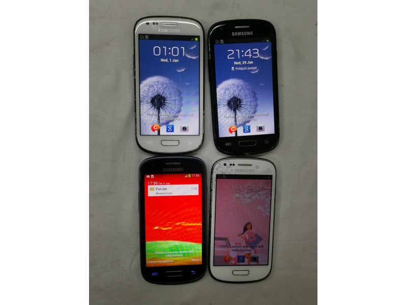 4 x Samsung telefona (3x S3 Mini + 1x Galaxy Core Plus)