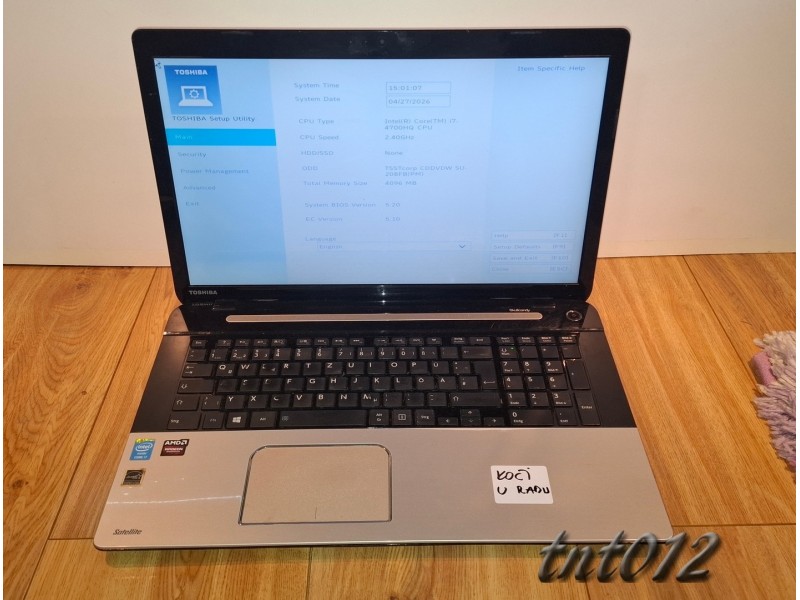 == TOSHIBA L70 = Intel i7-4700HQ = 4Gb = 17,3 LED ==