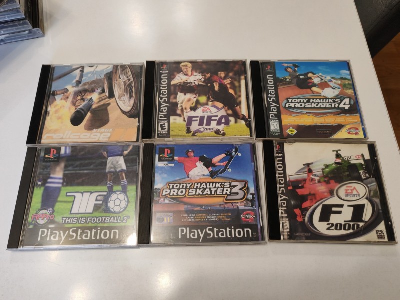 Lot Od 6 Igrica Za SONY PS1 Sve Sa Slike