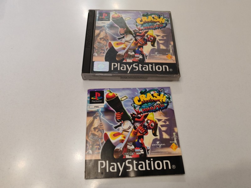 2 Igrice Za SONY PS1 + Kutija CRASH Warped