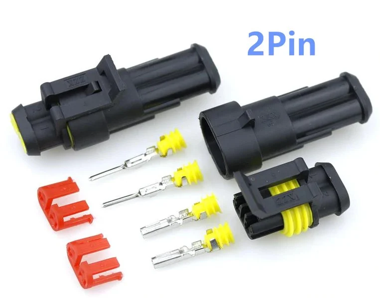 Vodootporni Auto Konektor 2-Pin – Muško/Ženski Komplet