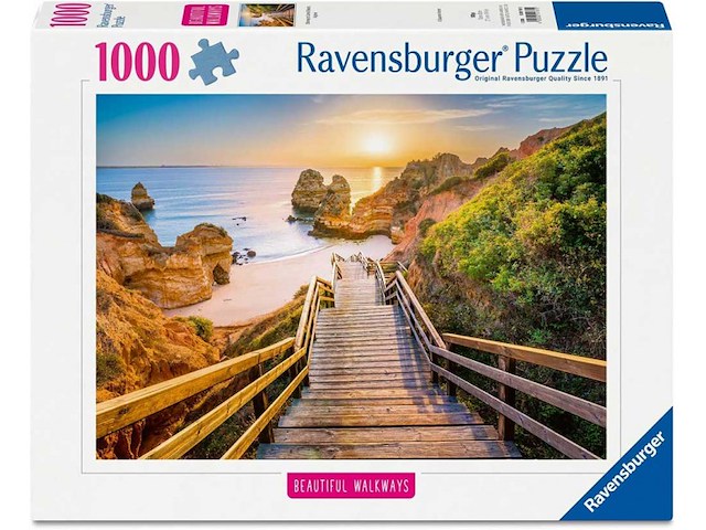 Puzzle slagalica 1000 delova Stepenice ka plaži Kamilo Algarve Portugalija Ravensburger 12001761