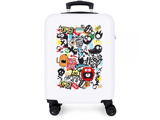 Dečiji putni kofer 55cm Movom Monsters white 32711