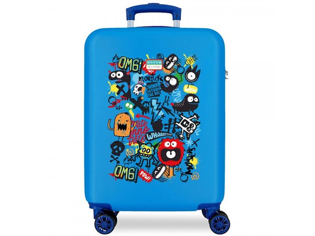 Dečiji putni kofer 55cm Movom Monsters blue 32711