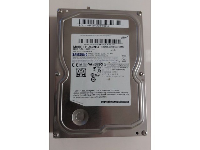 HDD Hard Disk SATA Samsung 500GB 7200RPM