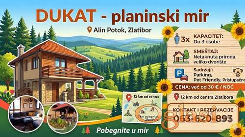 DUKAT planinski mir – Alin Potok, Zlatibor