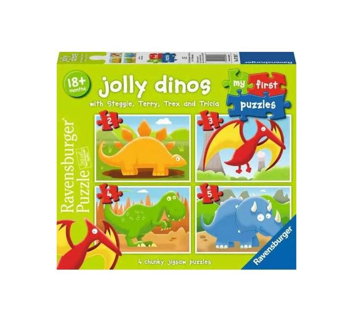 RAVENSBURGER PUZZLE - MOJE PRVE PUZZLE, 4 U 1, DINOSAURUSI