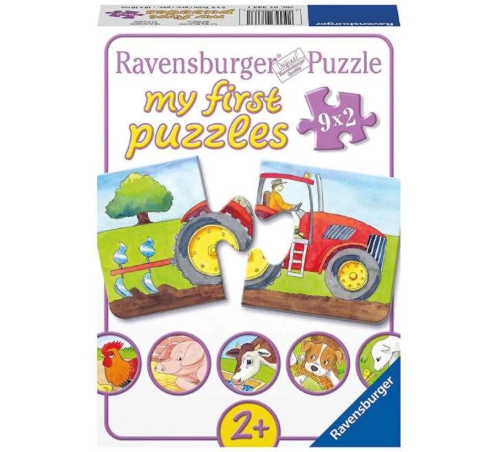 RAVENSBURGER PUZZLE - MOJE PRVE PUZZLE,9 U 1, NA FARMI