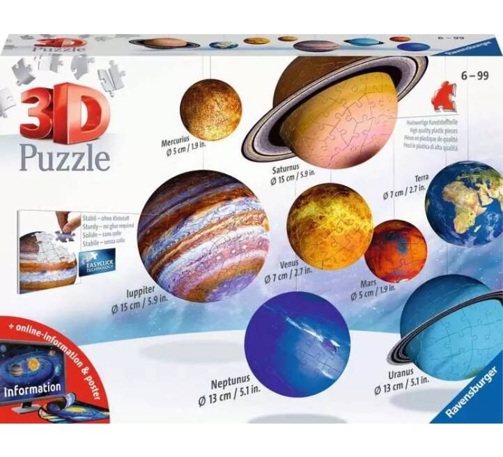 RAVENSBURGER 3D PUZZLE - SOLARNI SITEM