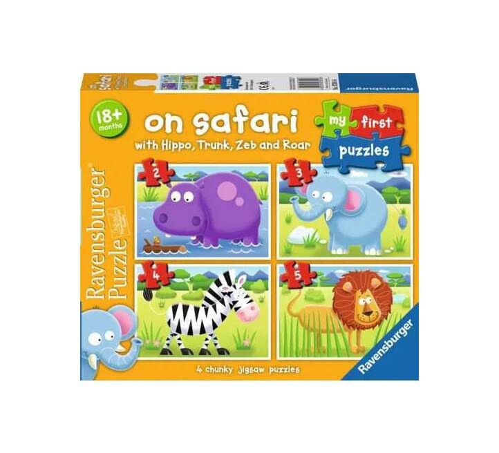 RAVENSBURGER PUZZLE - MOJE PRVE PUZZLE, 4 U 1, SAFARI