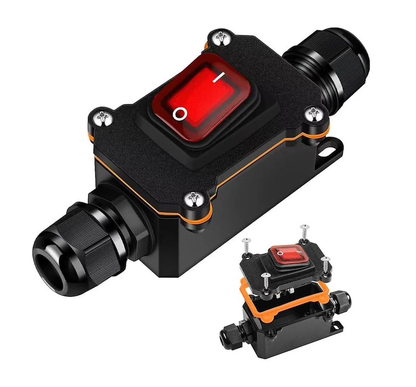 Vodootporni Linijski Prekidač 12V 30A sa LED Indikatorom IP67