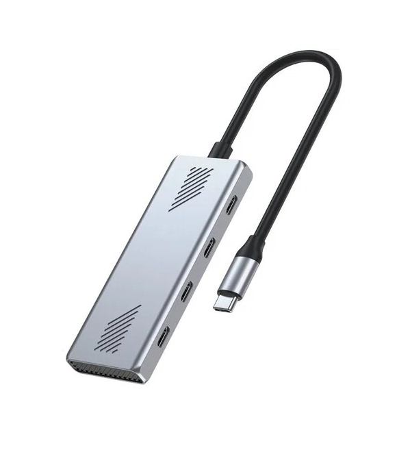Aluminijumski USB-C Hub Razdelnik 4 Port Tip C 10Gbps USB 3.2 - Multiport Adapter za Laptop i Mobilne Uređaje