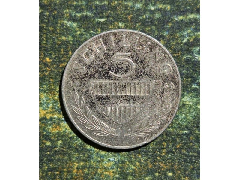 Srebrni Austrijski novčić od 5 šilinga iz 1962. godine